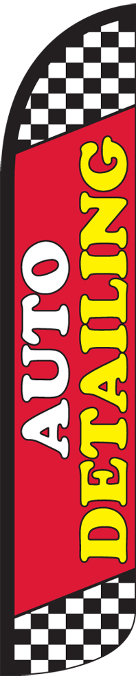 Auto Detailing Wind-Free Feather Flag