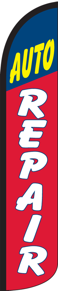 Auto Repair Wind-Free Feather Flag