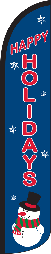 Happy Holidays Wind-Free Feather Flag