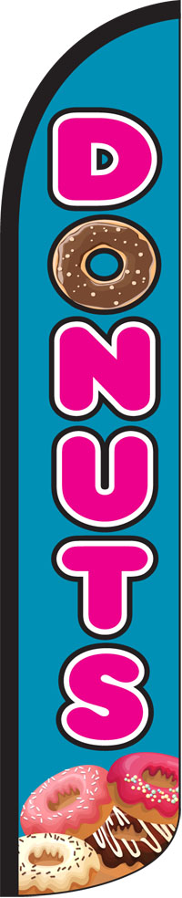 Donuts Wind-Free Feather Flag
