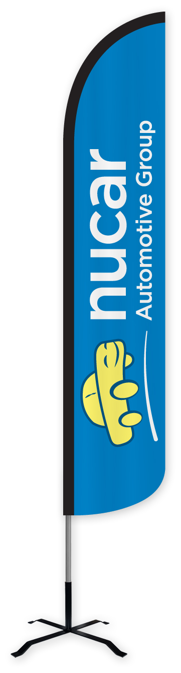 Custom Printed Full Color Wind-Free Feather Flag