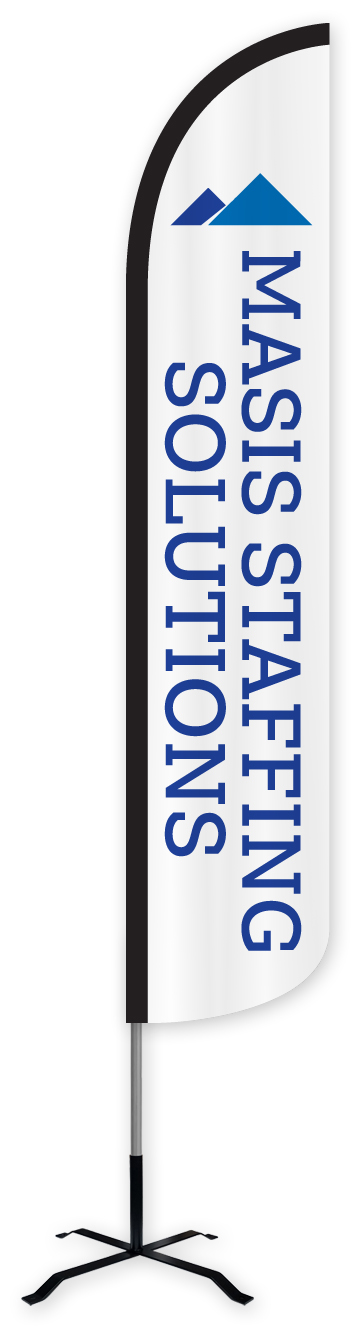 Custom Printed Full Color Wind-Free Feather Flag