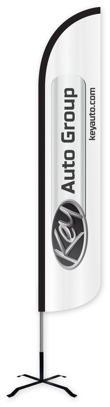 Custom Printed Full Color Wind-Free Feather Flag