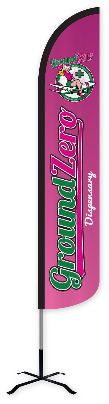 Custom Printed Full Color Wind-Free Feather Flag