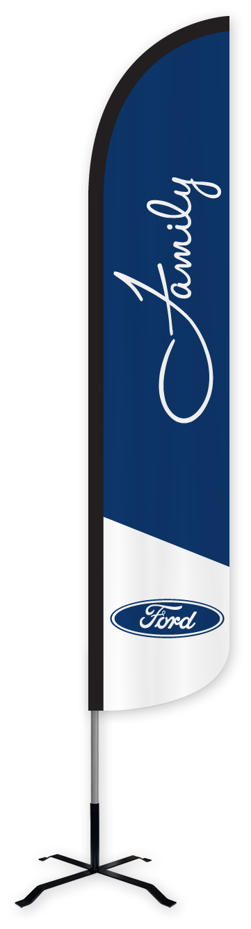 Custom Printed Full Color Wind-Free Feather Flag