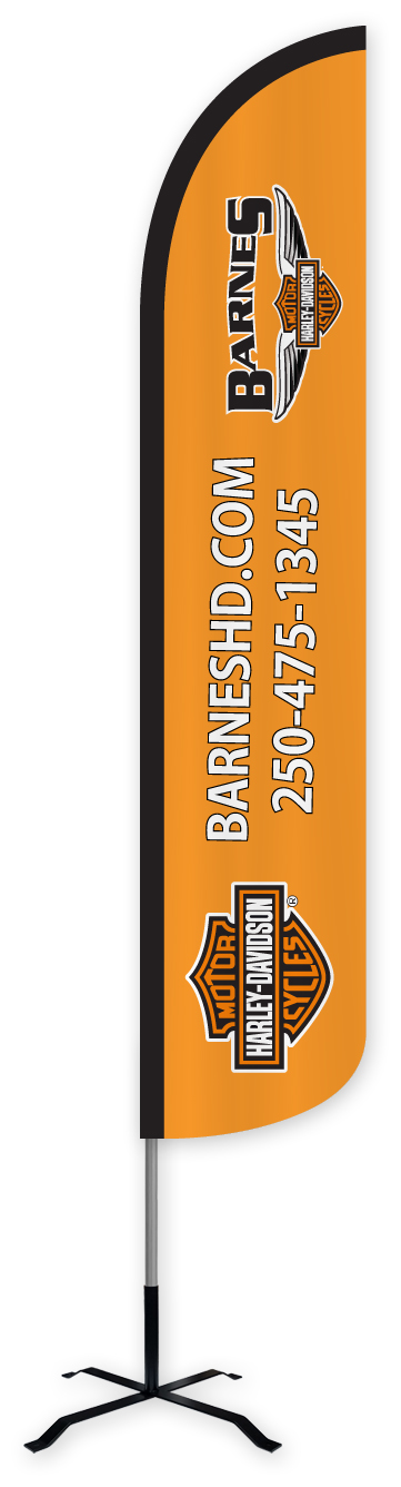 Custom Printed Full Color Wind-Free Feather Flag