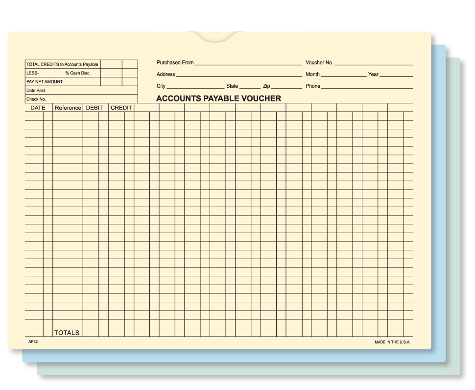 Accounts Payable Voucher Envelopes (Package of 500)