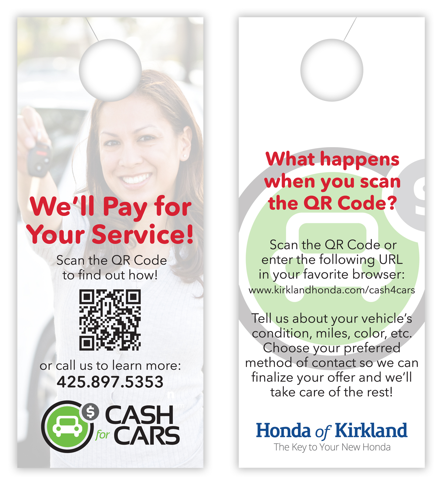 Custom Full Color Mirror Hang Tags - 3-1/2" x 8-1/2"